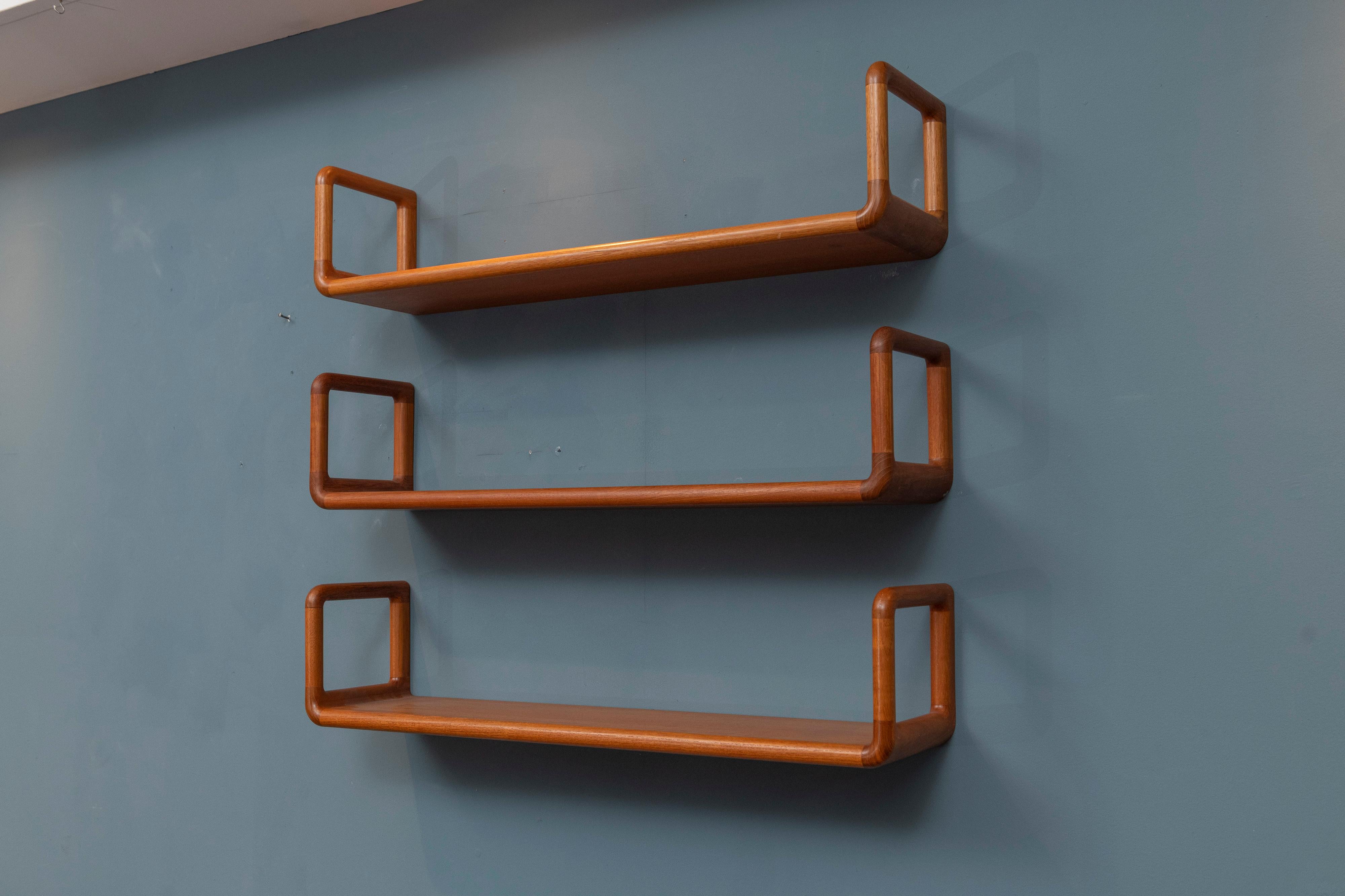 Scandinavian Modern Teak Wall Shelves by Dyrlund For Sale at 1stDibs