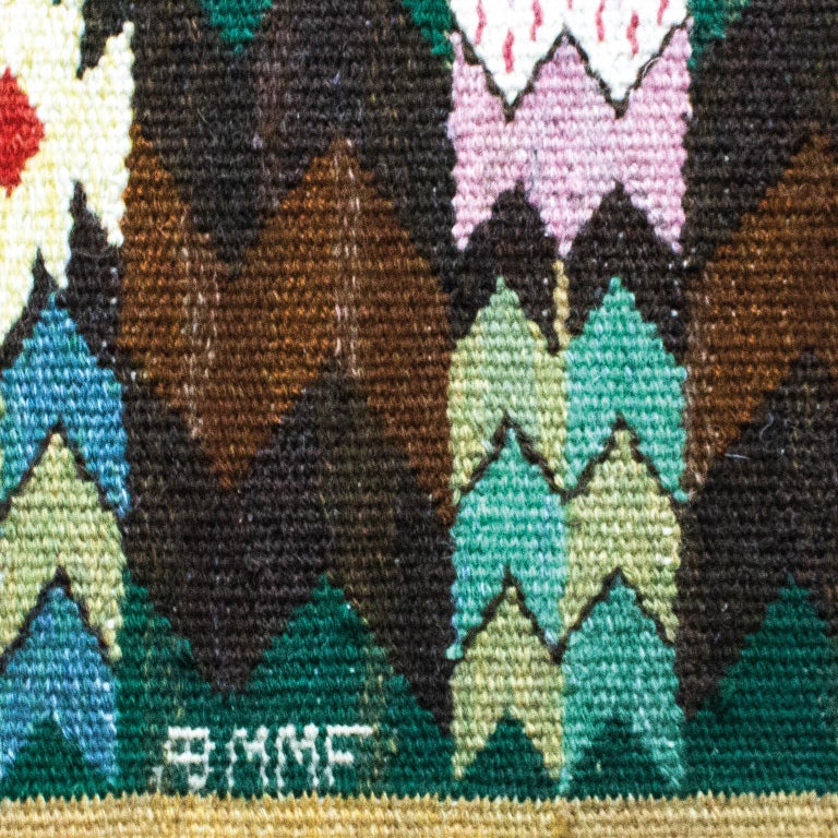 Scandinavian Modern Vintage Tapestry, Täppan, designed byMarta Maas ...