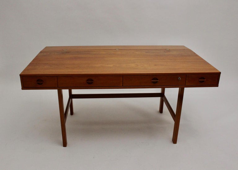 Scandinavian Modern Vintage Teak Writing Desk by Jens Quistgaard, circa ...