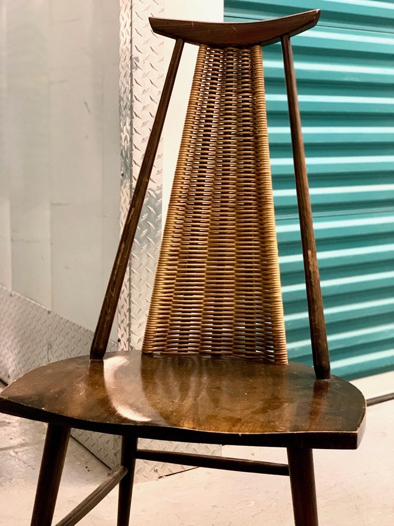 Scandinavian Modern Wicker-Back Chairs Ilmari Tapiovaara 1950 Finnish ...