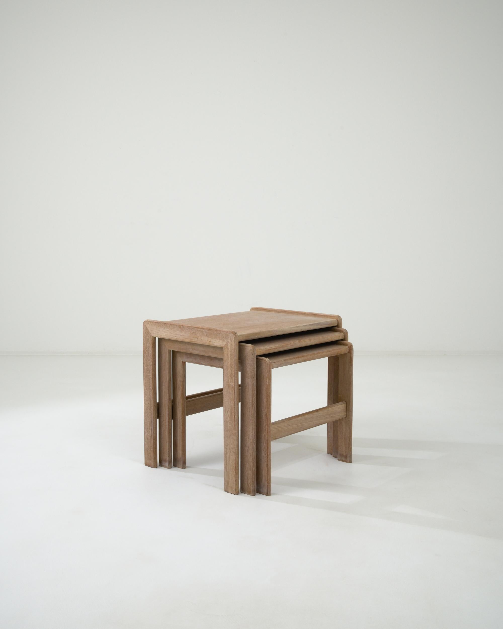 Scandinavian Modern Wooden Nesting Tables For Sale at 1stDibs