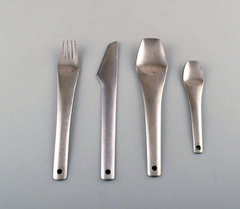 Scandinavian Modernist Design Cutlery in Stainless Steel, 6 p, Dinner ...