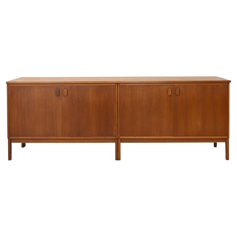 Scandinavian modernist teak sideboard cabinet For Sale at 1stDibs