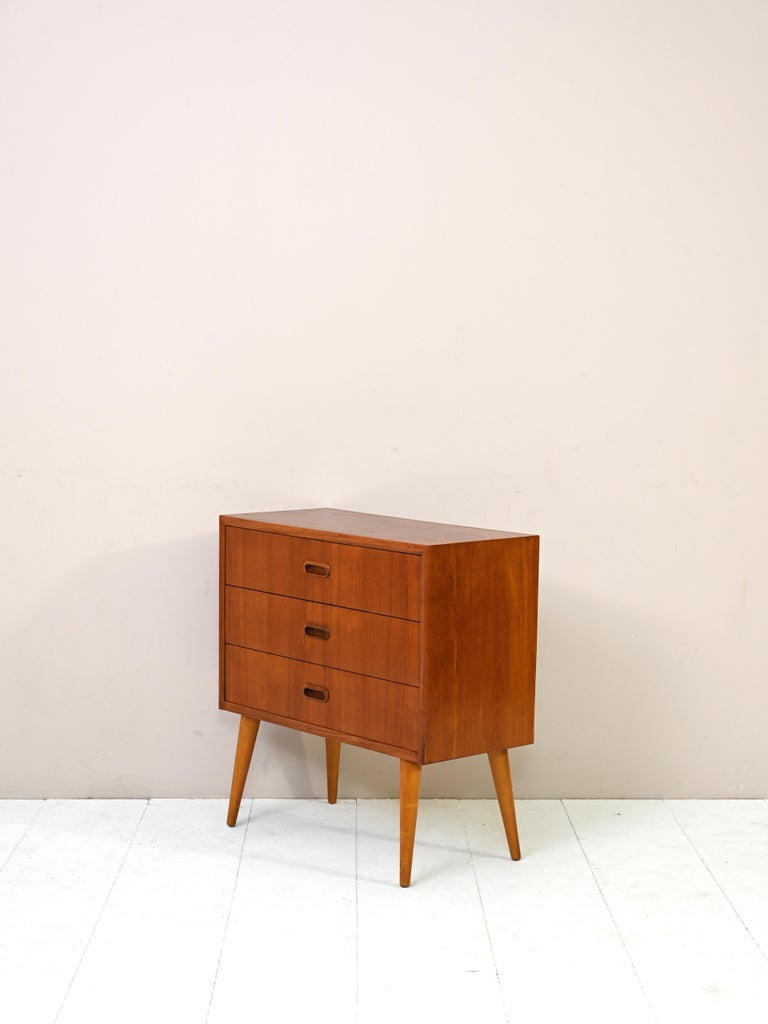 Scandinavian Nightstand with Drawers For Sale at 1stDibs