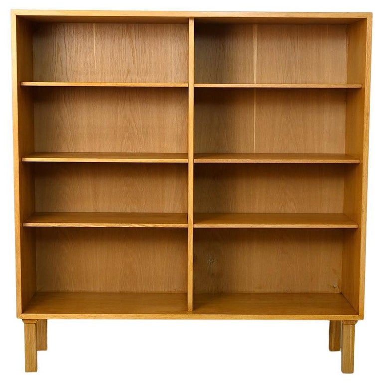 Scandinavian oak bookcase For Sale at 1stDibs