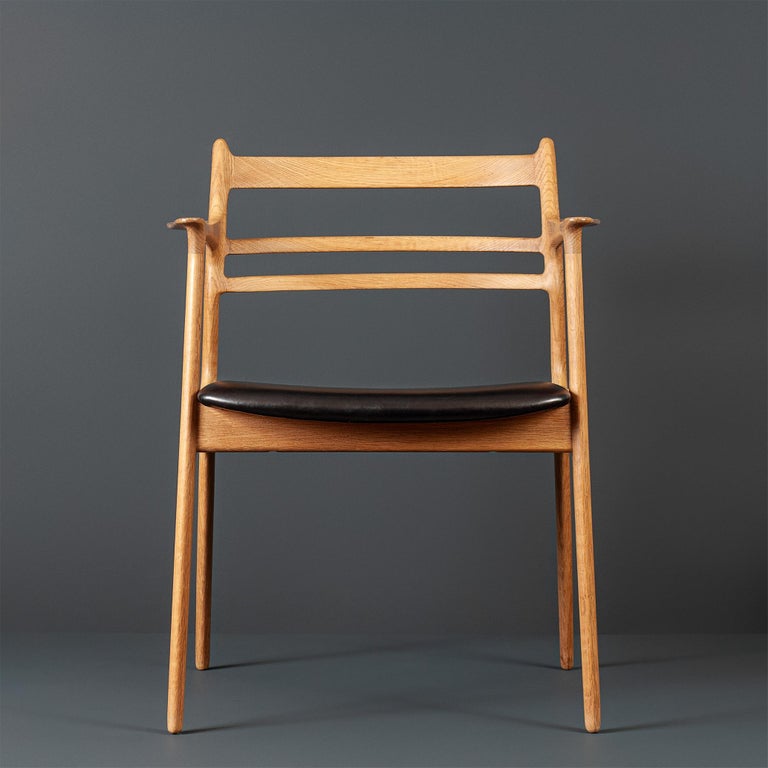 Unique Handcrafted Scandinavian Oak Chair For Sale at 1stDibs