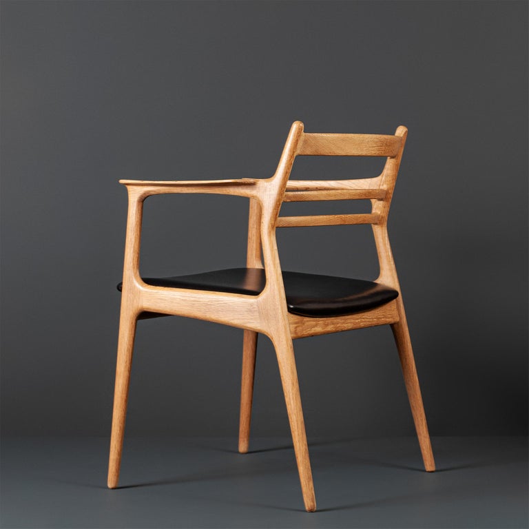 Unique Handcrafted Scandinavian Oak Chair For Sale at 1stDibs