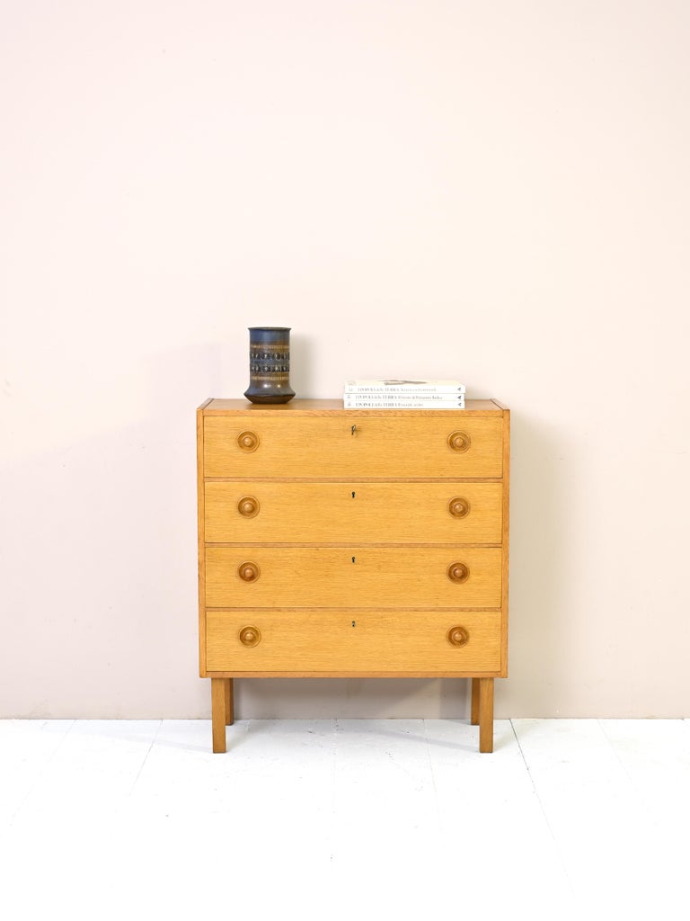 Scandinavian Oak Chest of Drawers For Sale at 1stDibs