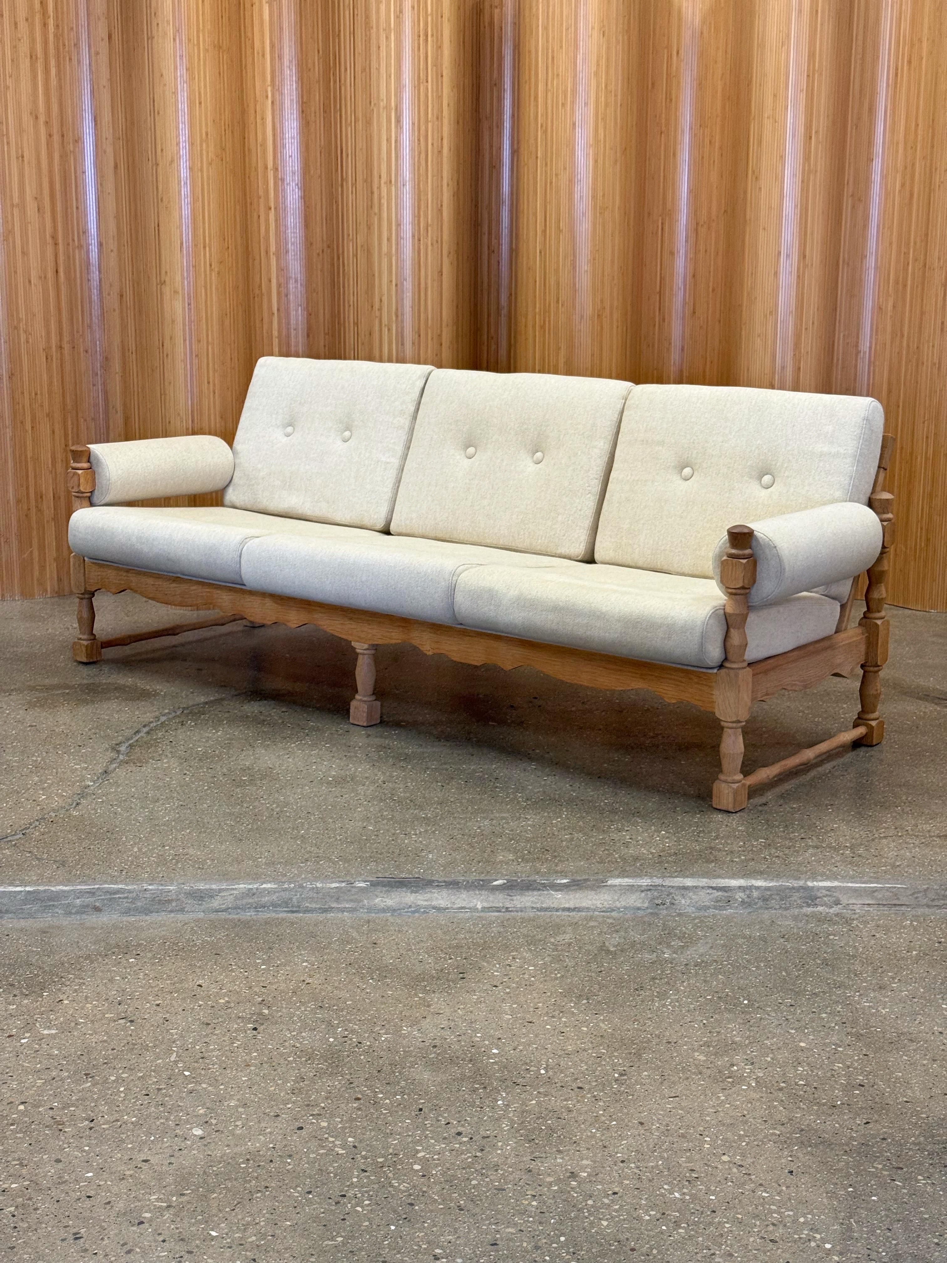 Scandinavian oak decorative Kjaernulf style wood frame sofa For Sale at ...