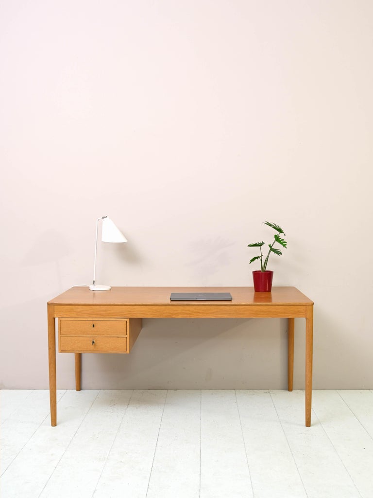 Scandinavian Oak Desk by Yngvar Sandstrom For Sale at 1stDibs