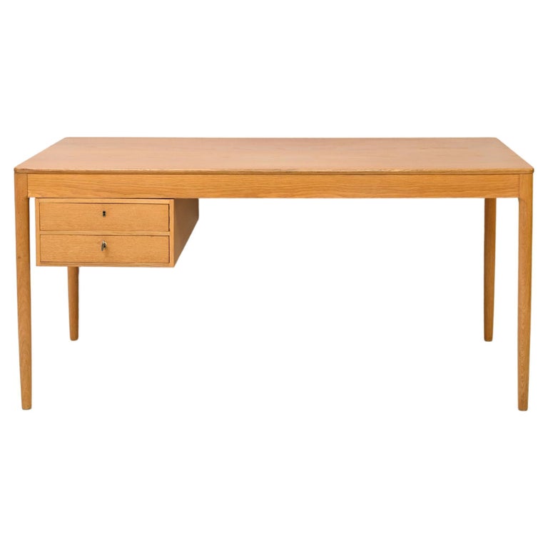 Scandinavian Oak Desk by Yngvar Sandstrom For Sale at 1stDibs