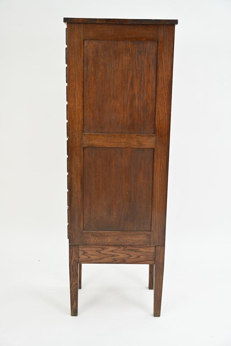 Scandinavian Oak Vertical File/Archive Cabinet by Nordisk, c. 1940's ...