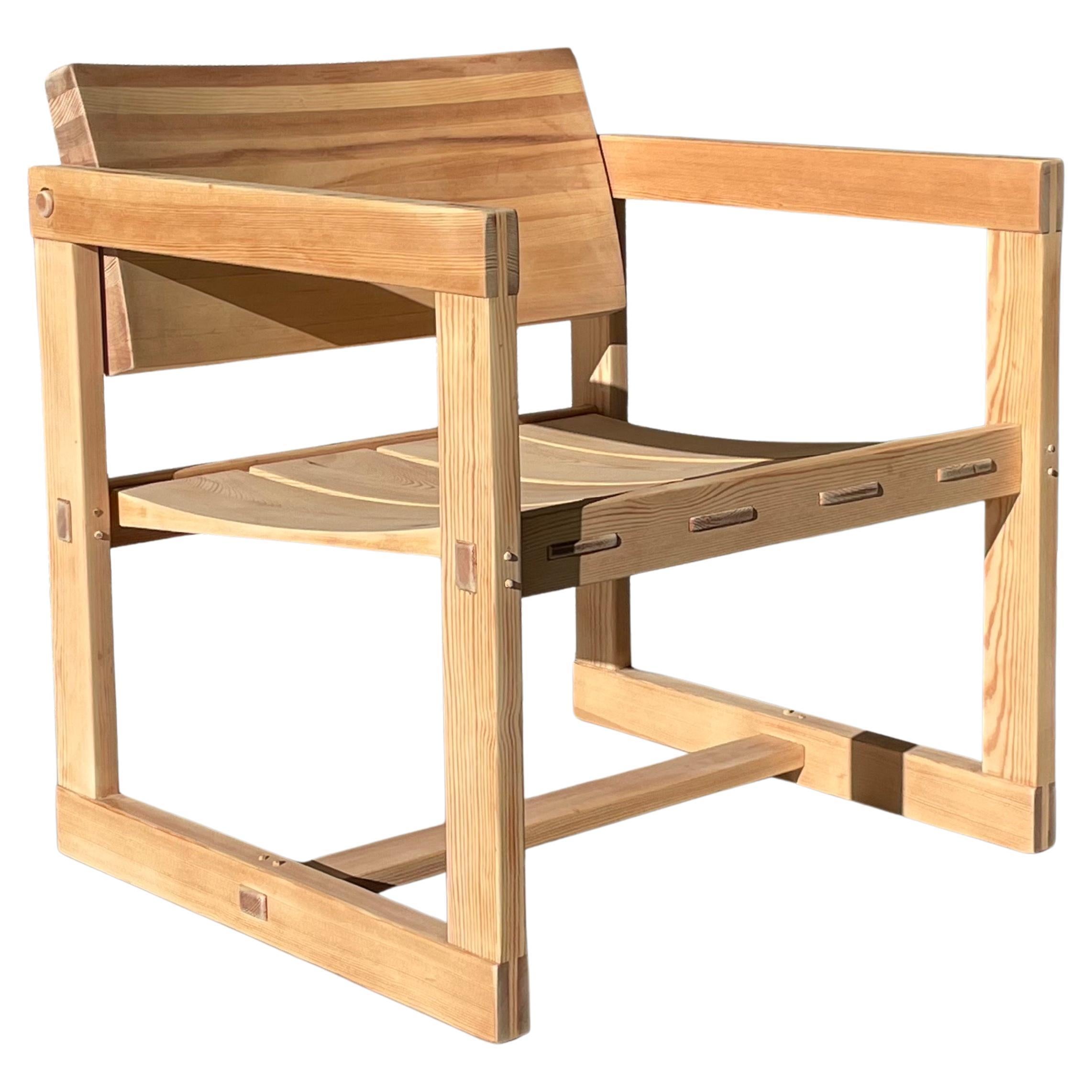 Scandinavian Lounge Chair in Pine, Model "Trybo" by Edvin Helseth ...