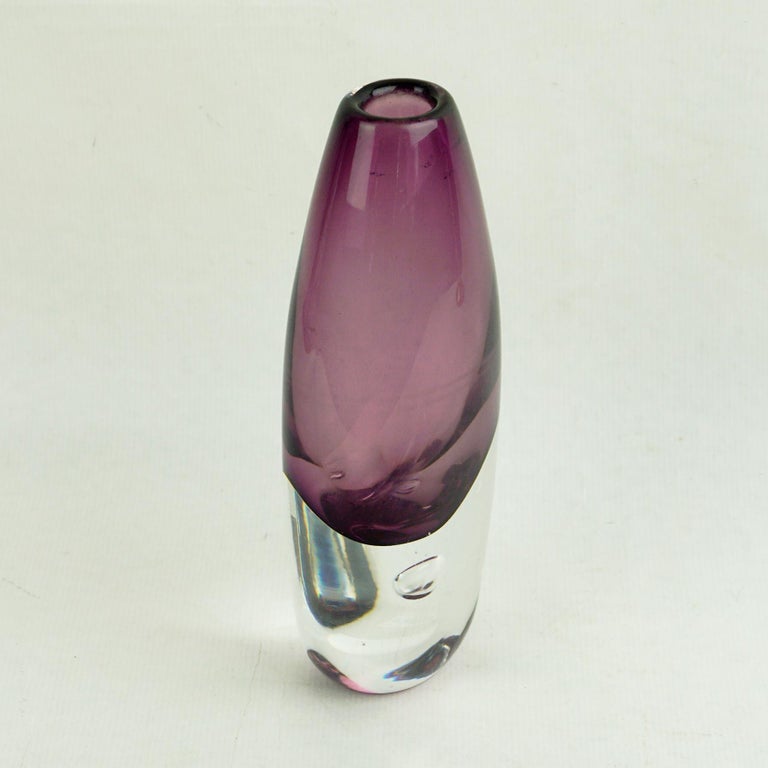 Scandinavian Purple Amethyst Sommerso Vase by Ernest Gordon for Afors ...