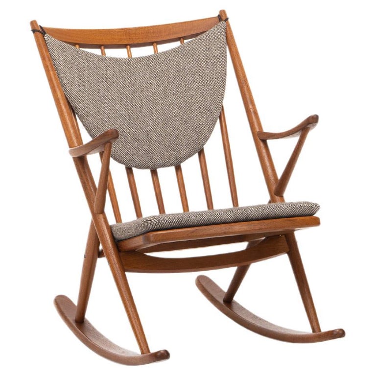 Scandinavian Rocking Chair by Frank Reenskaug for Bramin, Denmark ...
