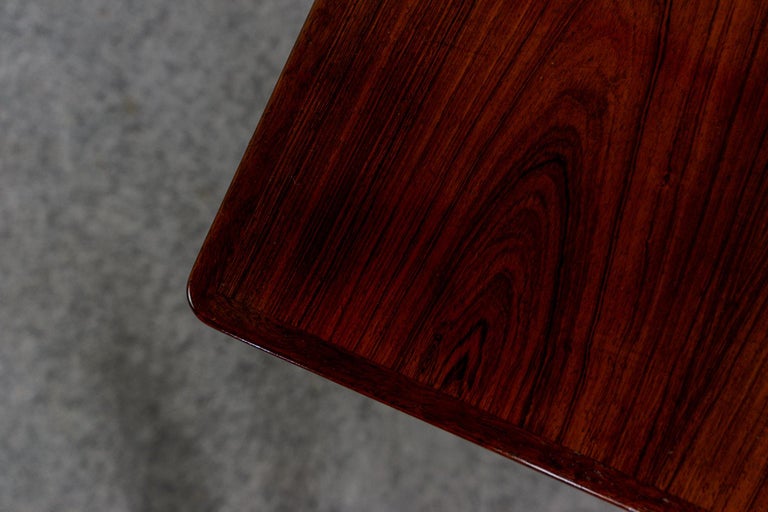 Scandinavian Rosewood Square Side Table For Sale at 1stDibs