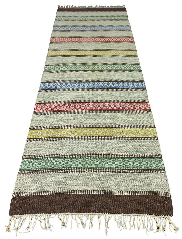 Scandinavian Runner Swedish Rollakan Stripe Design For Sale at 1stDibs