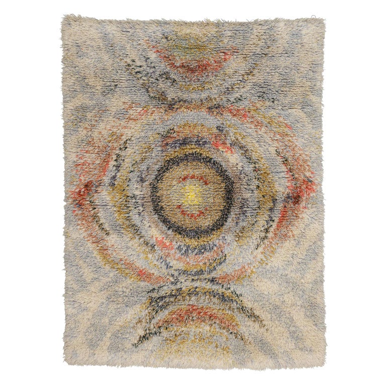 Scandinavian Rya Rug Wall Hanging Tapestry, Finland For Sale at 1stDibs