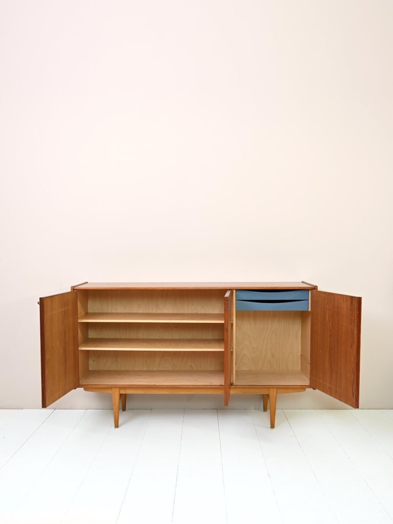 Scandinavian Sideboard/Highboard vintage '50s teak For Sale at 1stDibs