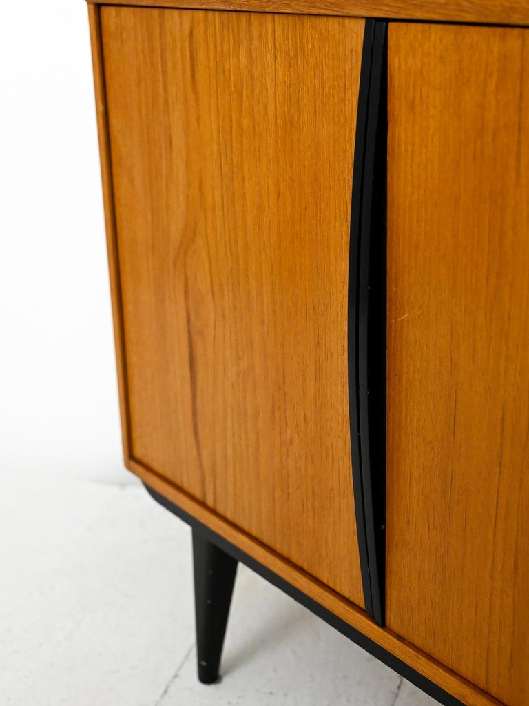 Scandinavian Sideboard with Black Details For Sale at 1stDibs