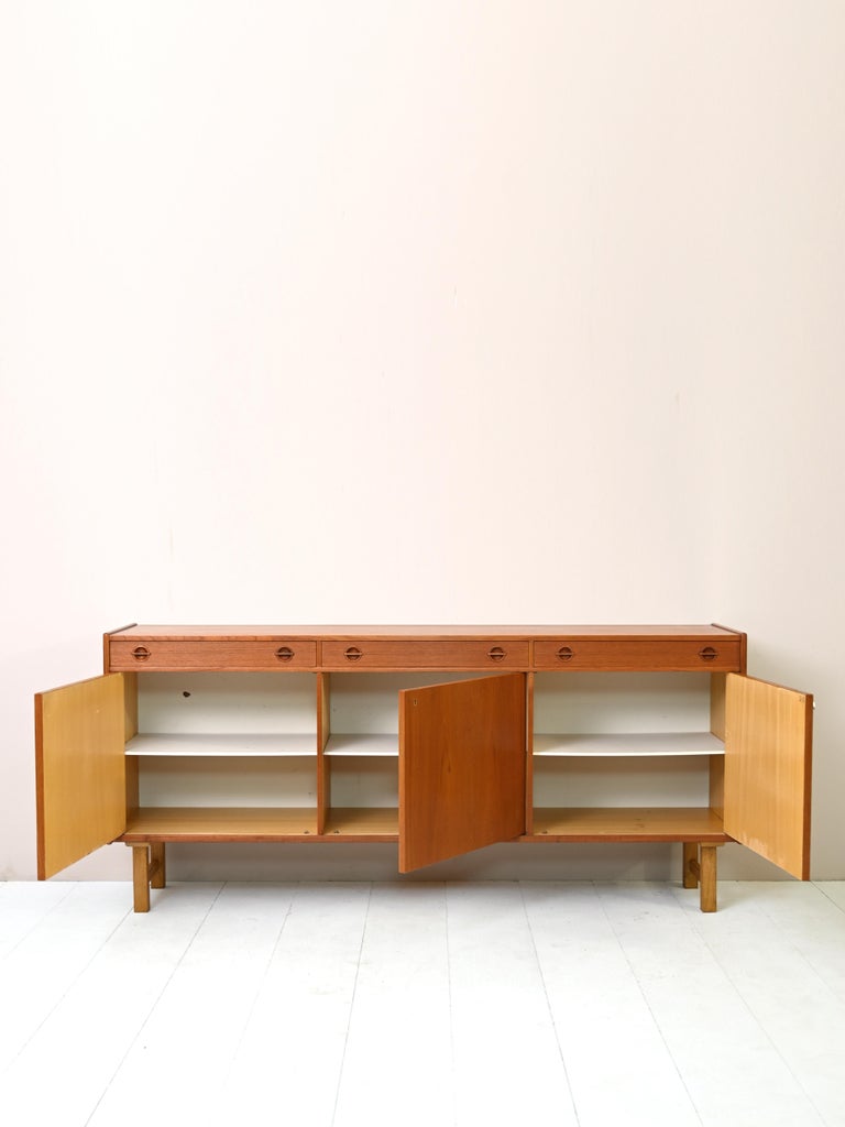 Scandinavian Sideboard with Three Drawers For Sale at 1stDibs