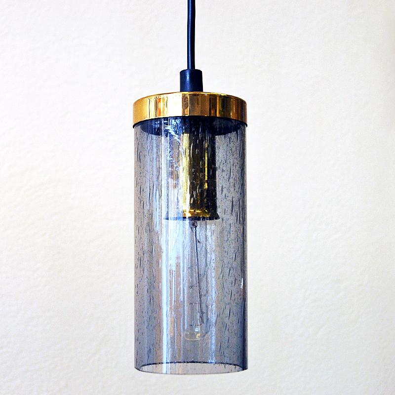 Scandinavian Smoked Glass Ceiling or Window Pendant Pair 1960s at 1stDibs