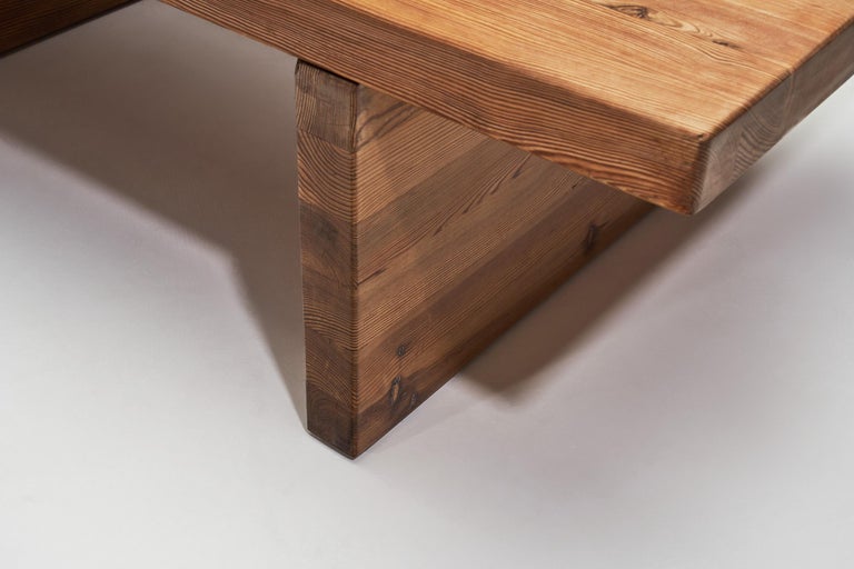 Scandinavian Solid Pine Coffee Table, Scandinavia ca 1970s For Sale at 1stDibs