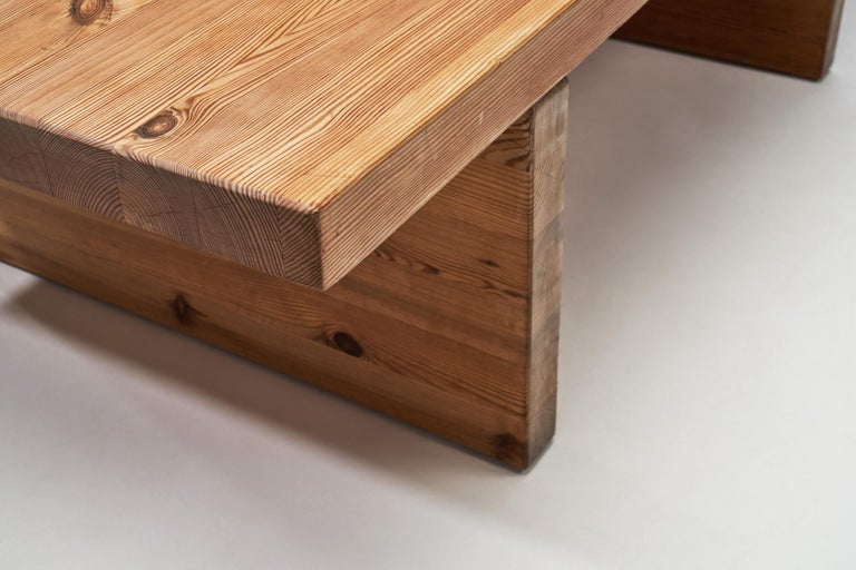 Scandinavian Solid Pine Coffee Table, Scandinavia ca 1970s For Sale at 1stDibs