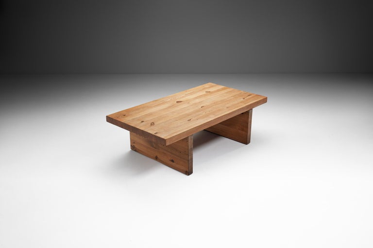 Scandinavian Solid Pine Coffee Table, Scandinavia ca 1970s For Sale at 1stDibs