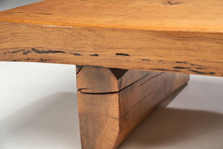 Scandinavian Solid Wood Coffee Table, Scandinavia ca 1950s at 1stDibs