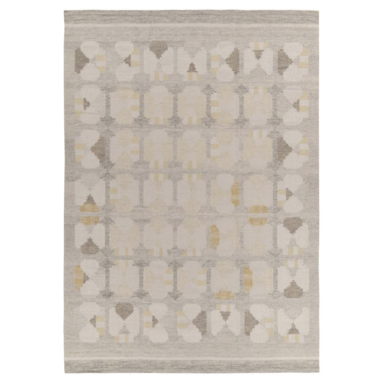 Rug and Kilim's Scandinavian Style Kilim in Beige, White, Black For ...