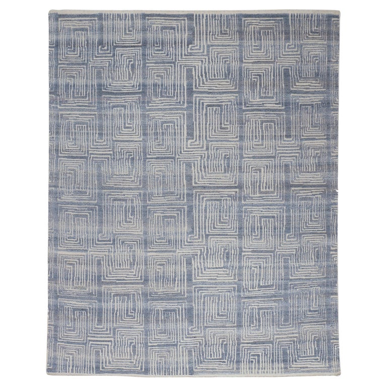 Scandinavian Style Textural Powder Blue Jules Rug by Alberto Levi ...