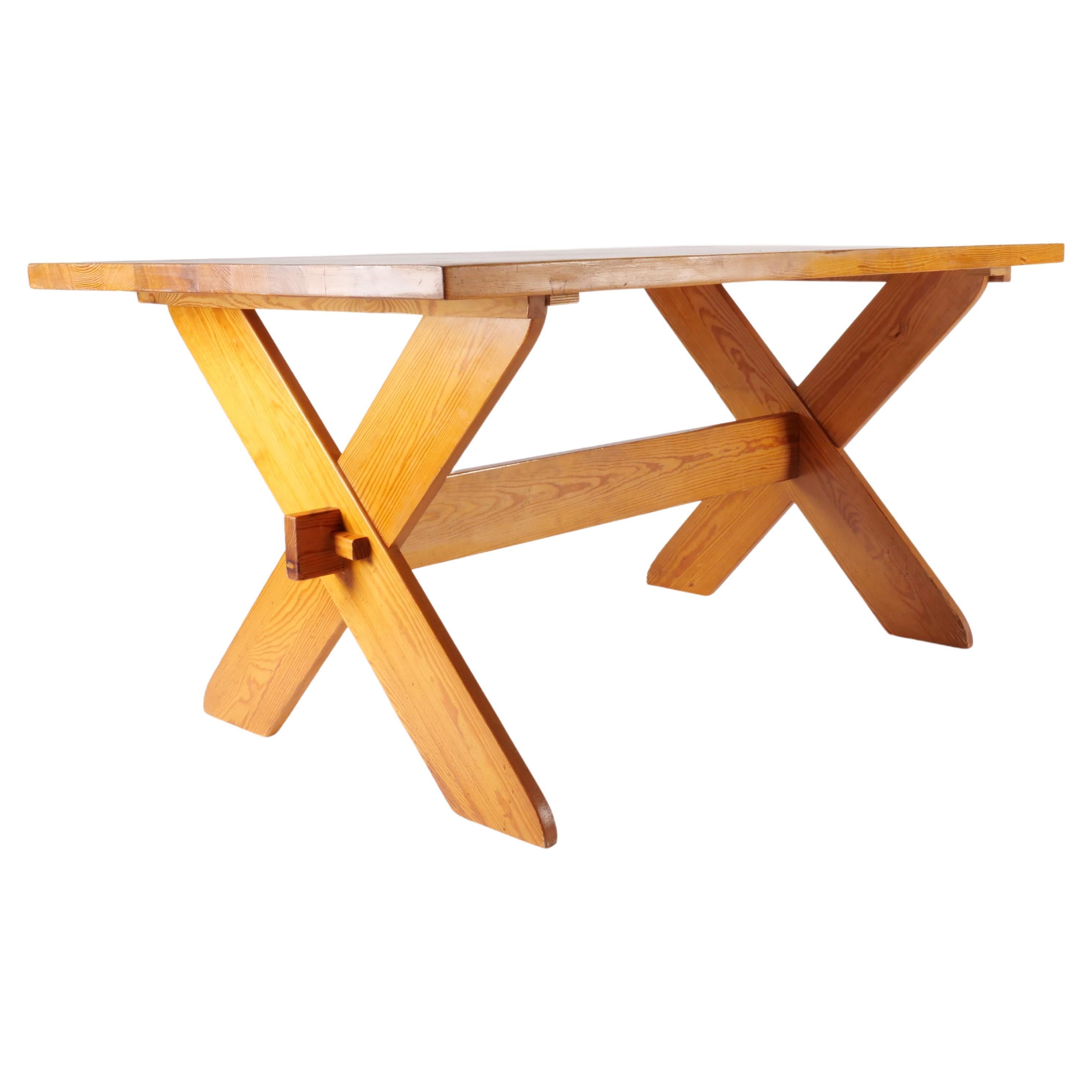 Scandinavian Table in Oregon Pine, 1970s Denmark at 1stDibs