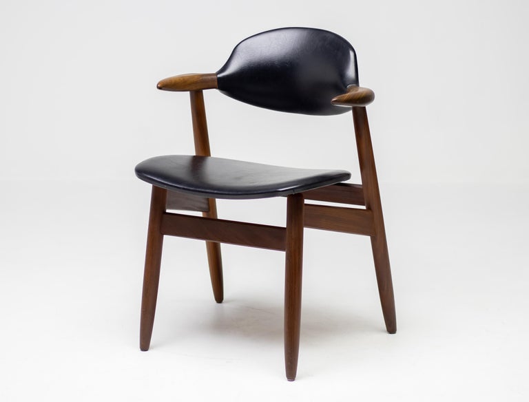 Scandinavian Teak "Cow Horn" Chairs, Set of Six For Sale at 1stDibs