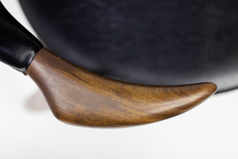 Scandinavian Teak "Cow Horn" Chairs, Set of Six For Sale at 1stDibs