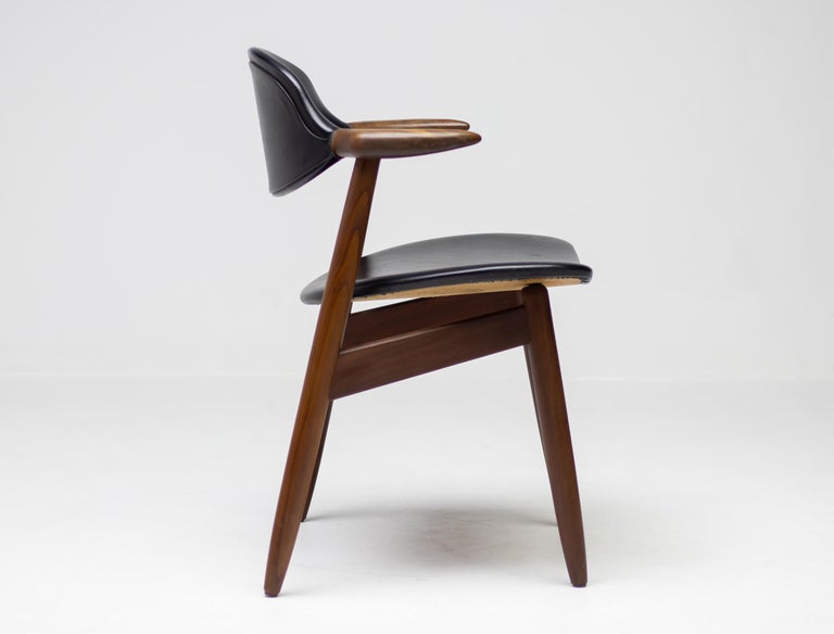 Scandinavian Teak "Cow Horn" Chairs, Set of Six For Sale at 1stDibs