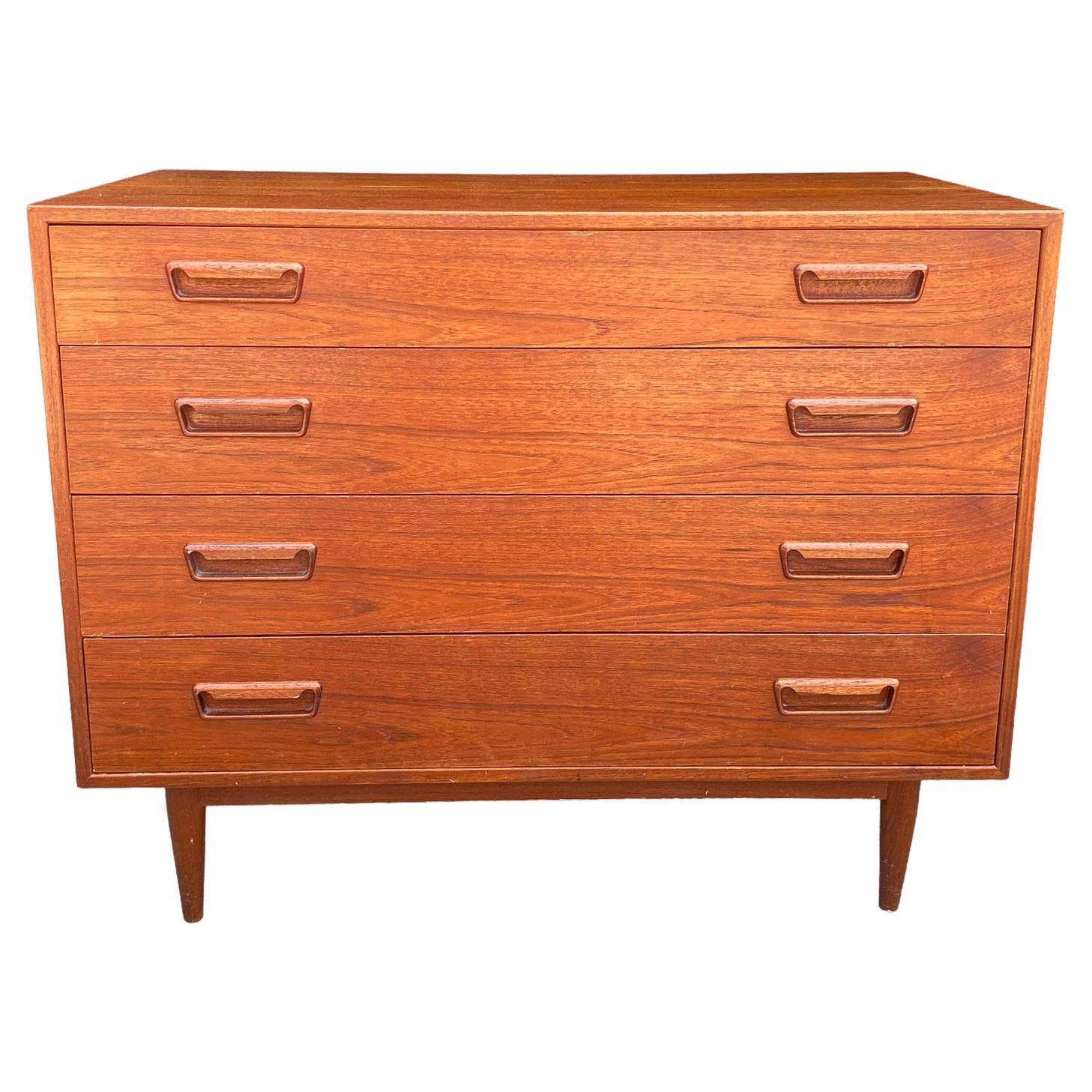 Torben Strandgaard Four Drawer Danish Teak Dresser For Sale at 1stDibs