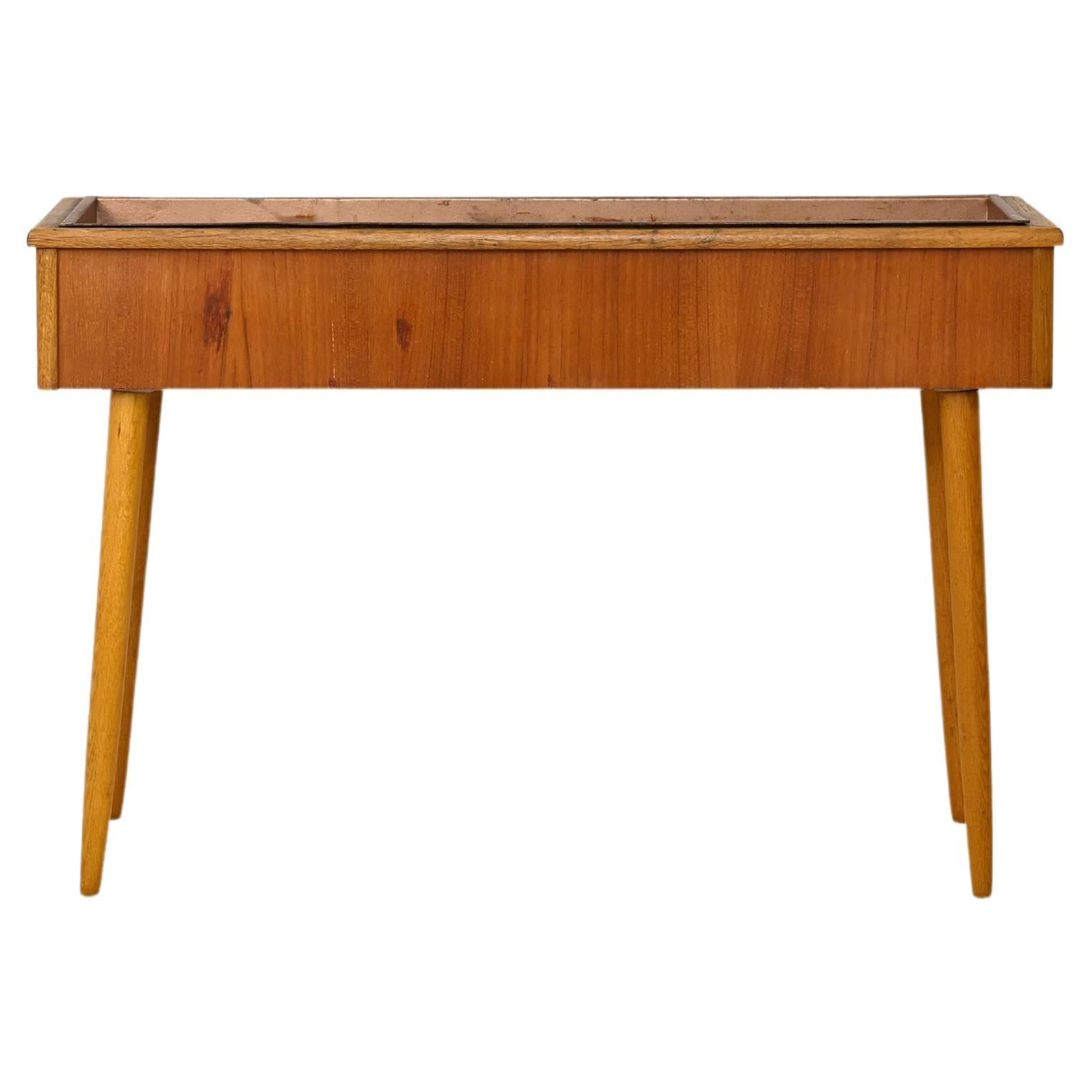 Scandinavian Vintage Teak Planter For Sale at 1stDibs