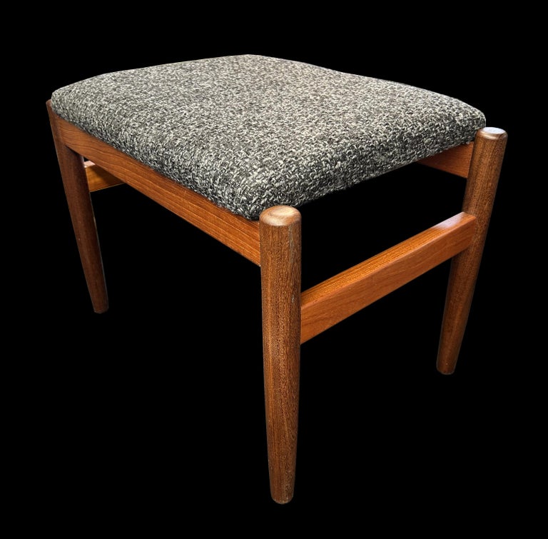 Scandinavian Teak Midcentury Stool For Sale at 1stDibs