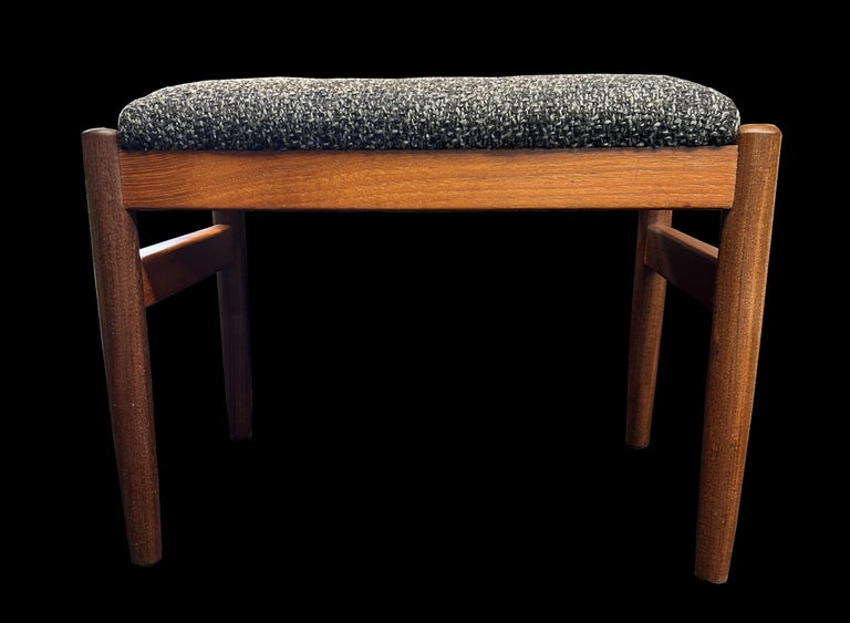 Scandinavian Teak Midcentury Stool For Sale at 1stDibs