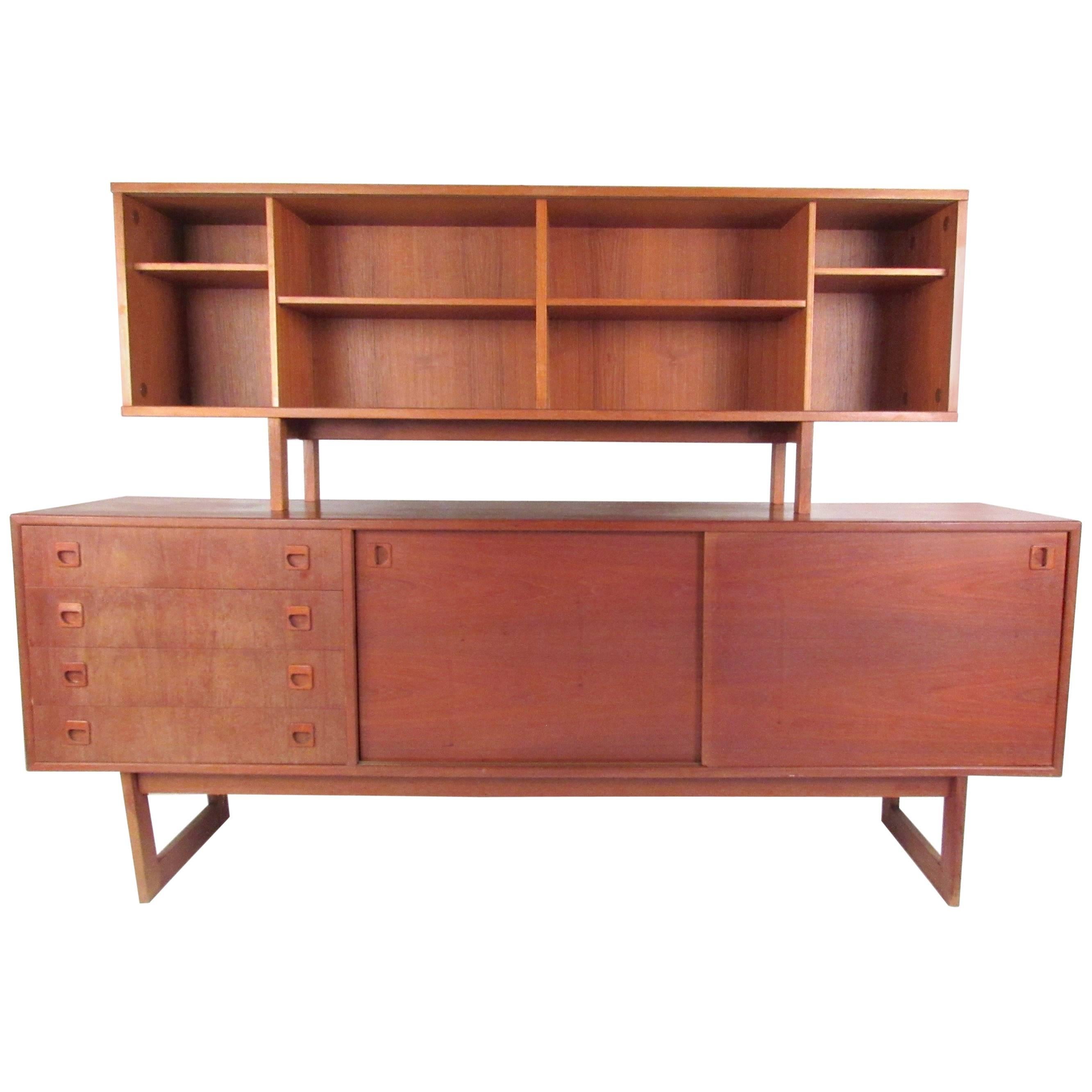 Scandinavian Teak Sideboard with Bookcase Topper For Sale at 1stDibs ...