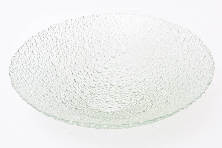 Scandinavian Textural and Sculptural Vintage Bubble Glass Bowl at ...
