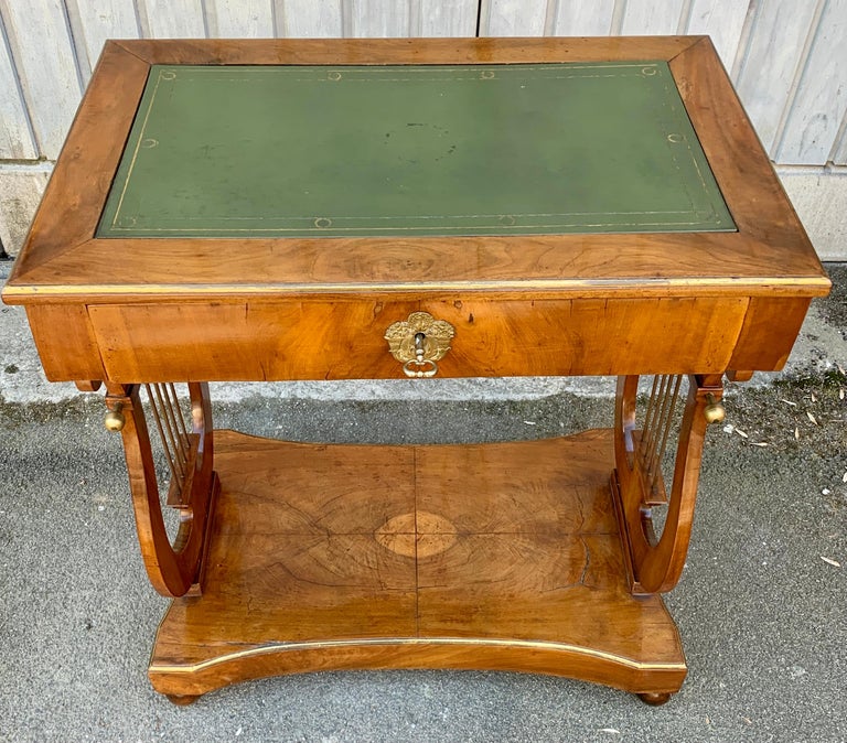 Scandinavian Veneered Biedermeier Writing Desk with Lyres For Sale at ...