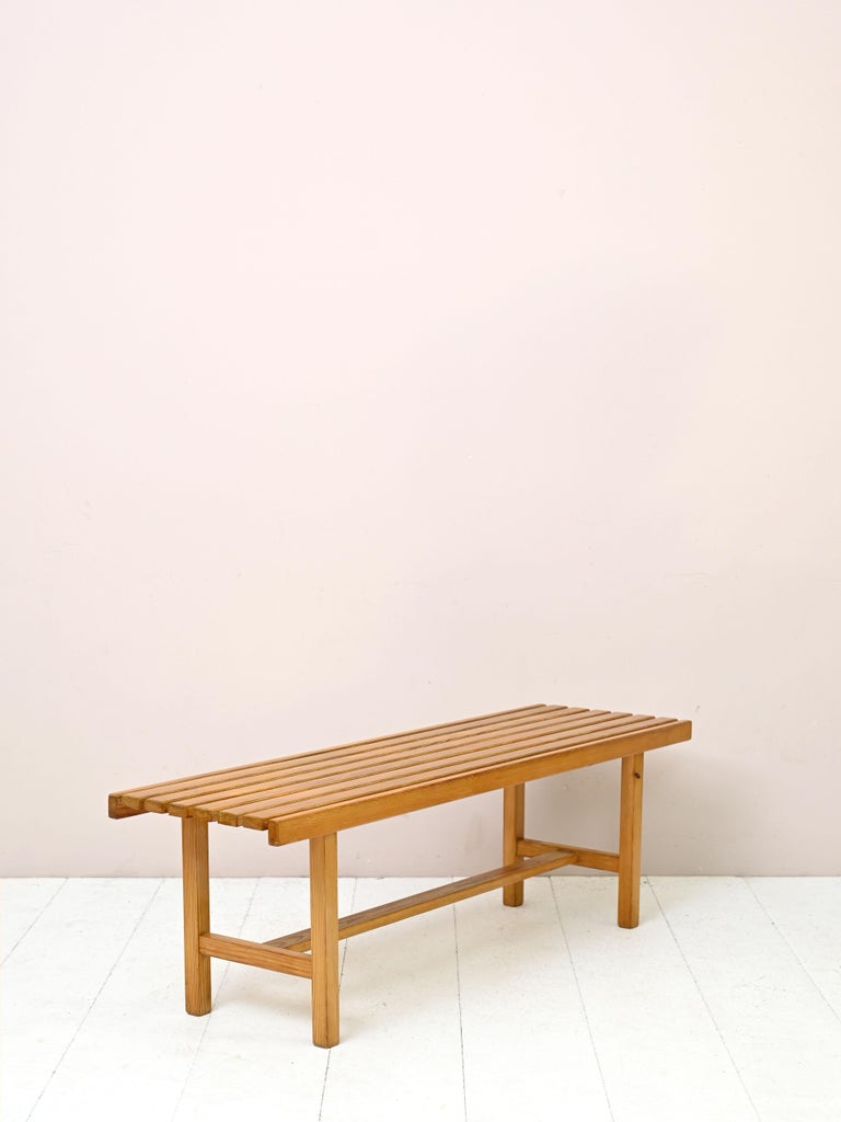 Scandinavian Vintage Bench For Sale at 1stDibs