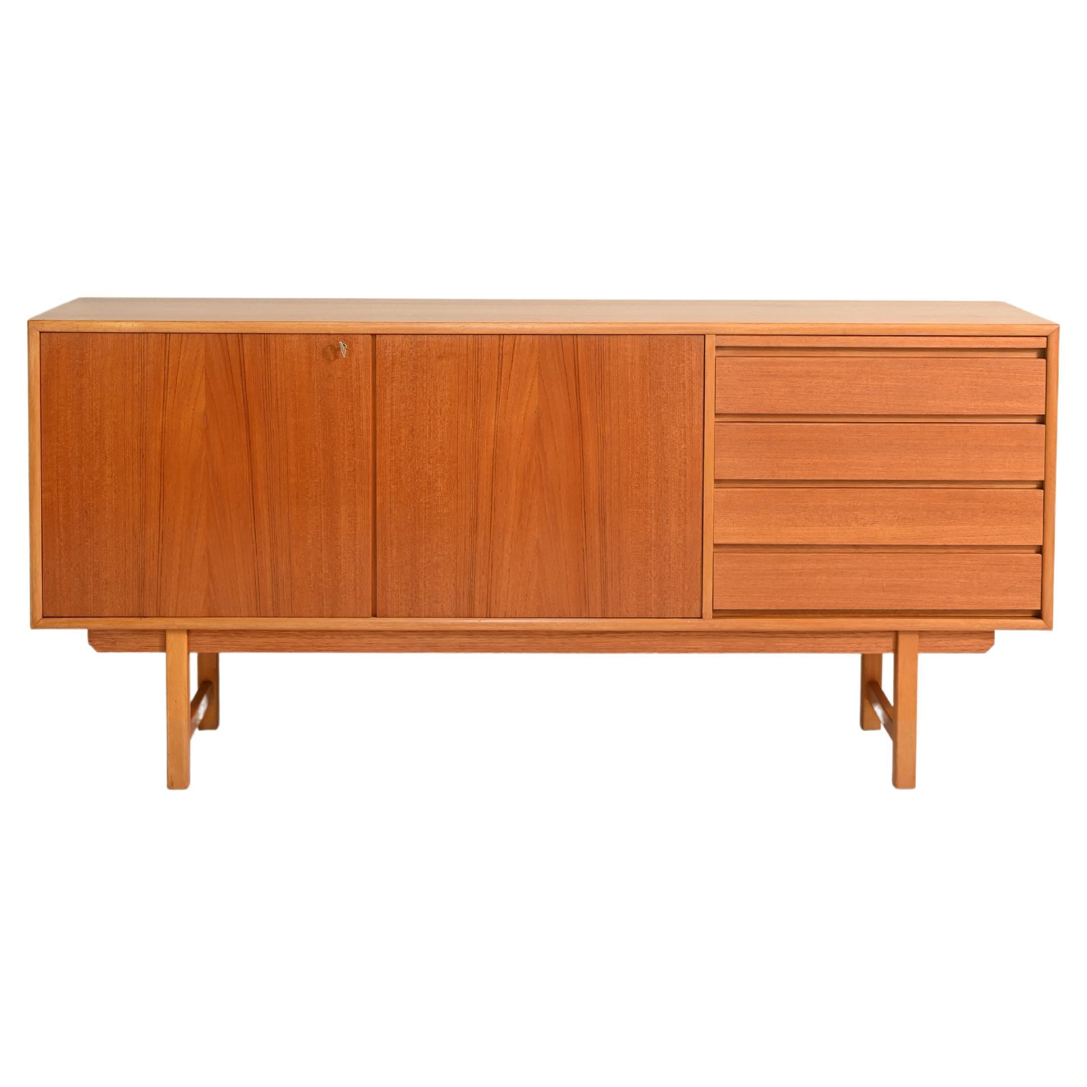 Scandinavian Modern Teak Sideboard by Clausen and Søn For Sale at 1stDibs
