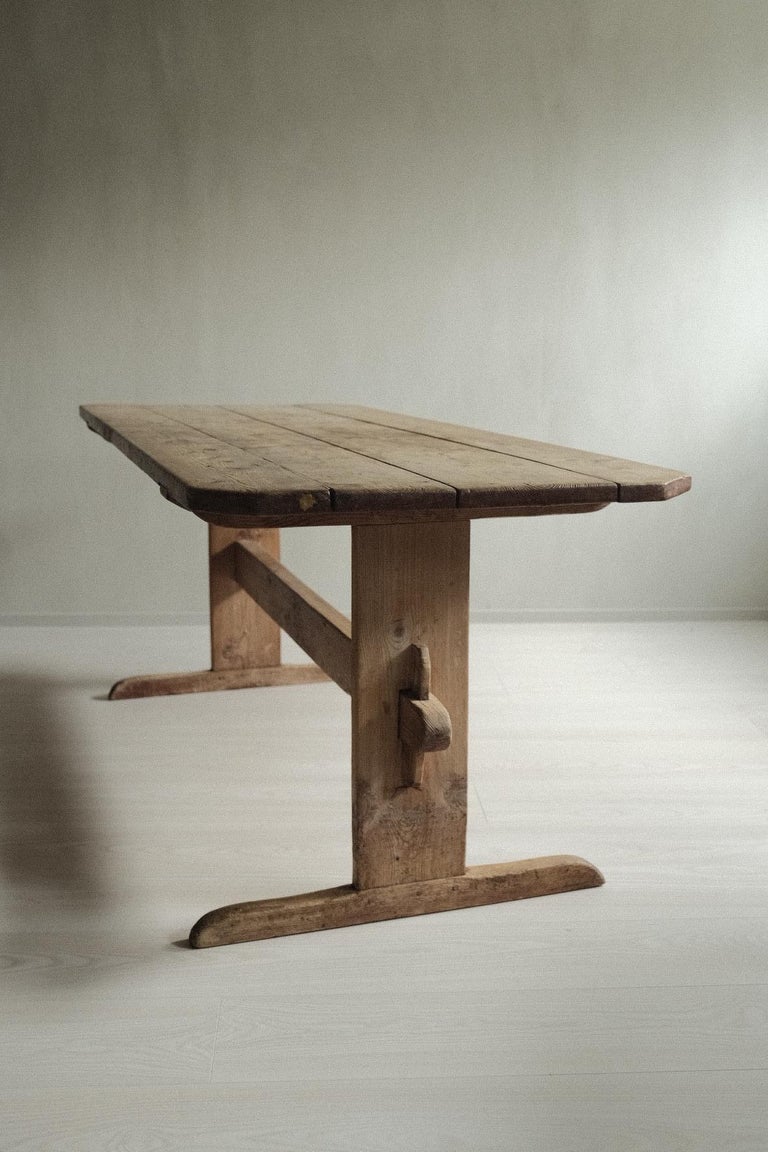 Scandinavian Wabi Sabi Console Dining Table, Pinewood, Sweden, 1800s ...