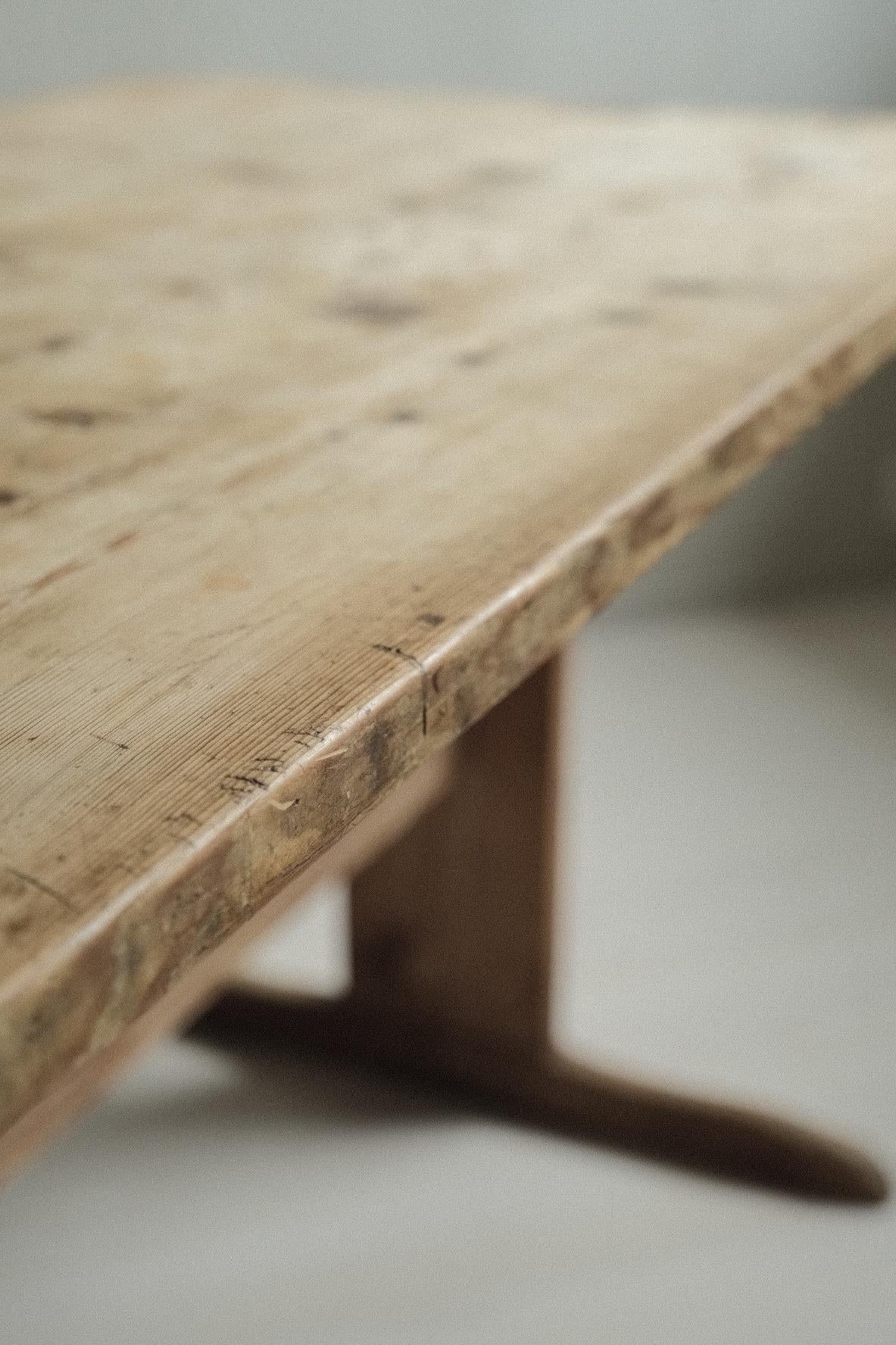 Scandinavian Wabi Sabi Console Dining Table, Pinewood, Sweden, 1800s at ...