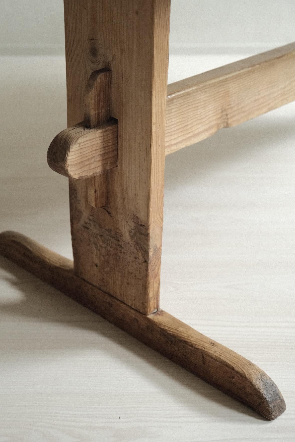 Scandinavian Wabi Sabi Console Dining Table, Pinewood, Sweden, 1800s at ...