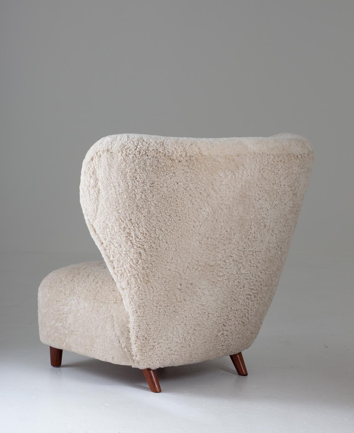 Scandinavian Wingback Lounge Chairs in Sheepskin, 1930s at 1stDibs ...