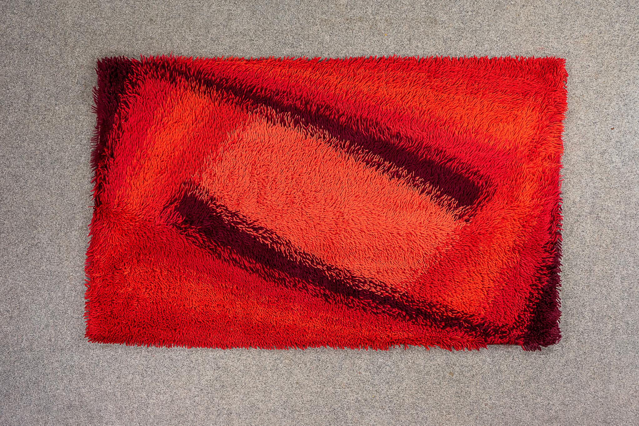 Scandinavian Wool Rug by Rya For Sale at 1stDibs